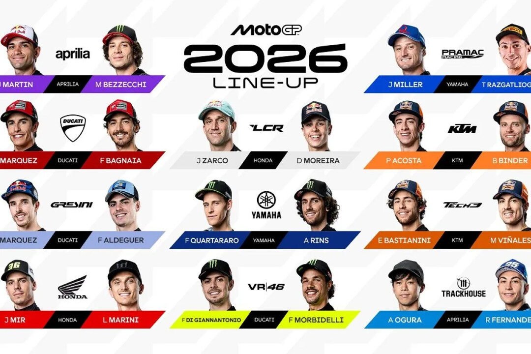 Daftar Tim dan Pembalap MotoGP 2026 Resmi Diluncurkan, Moreira Debut ...